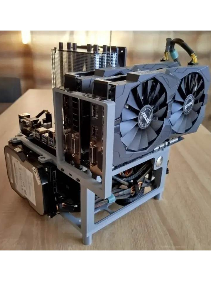 Itx computer case frame, plastic frame set to fix power and main board ...
