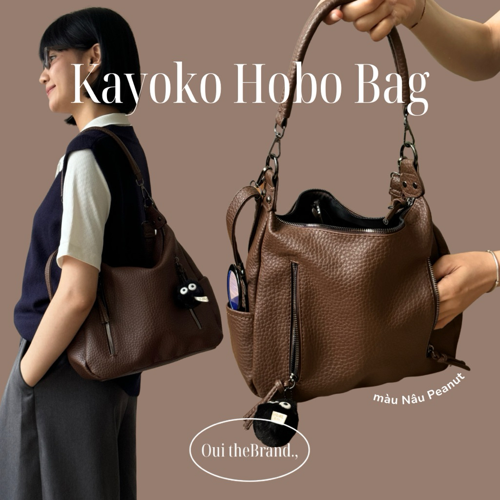 [ Free Charm ] Kayoko Ιこ Hobo Bag - KAYOKO Leather Hobo Bag ...