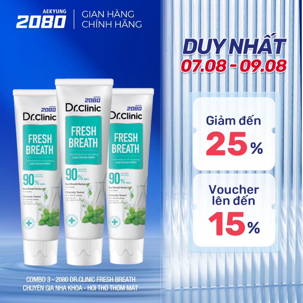Korean Premium 2080 Dr.Clinic Fresh Breath whitening toothpaste Combo ...