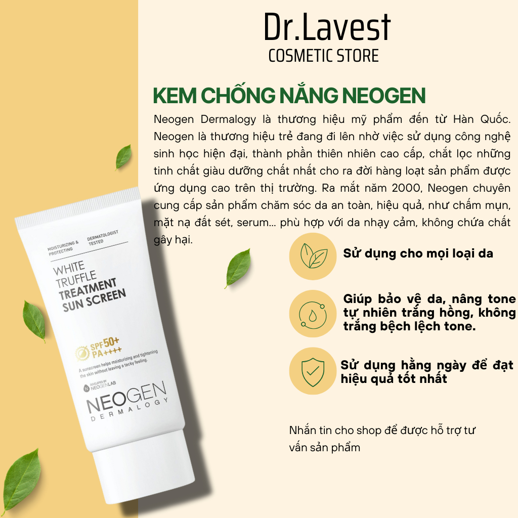 Neogen Dermalogy Sun Screen Comprehensive Skin Tone Lifting Sunscreen ...