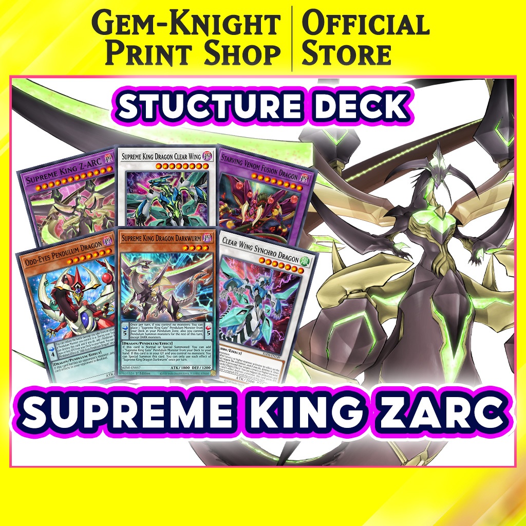 [Printed Cards] Yugioh Deck - Structure Deck Supreme King Zarc | Shopee ...