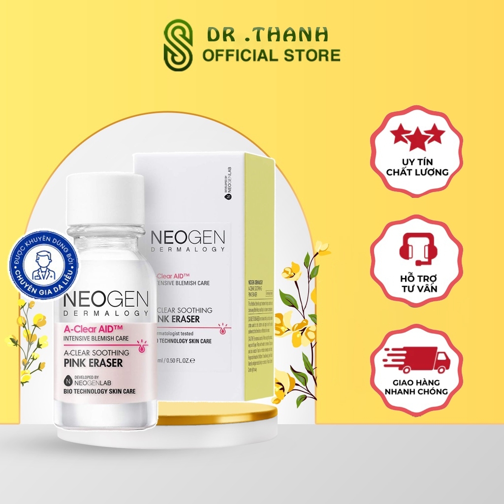 Neogen Dermalogy A-Clear AID Soothing Pink Eraser 15ML Reduces Acne and ...