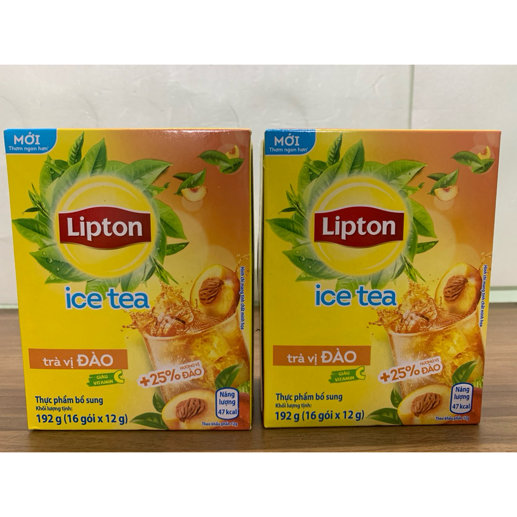 COMBO 2 BOXES lipton ice tea Peach flavor 192g (date:2027) | Shopee ...