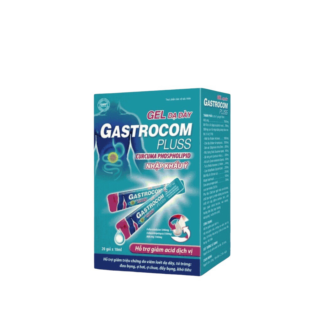 GASTROCOM PLUSS Stomach Gel (Box of 20 packs x 10ml) Supports reducing ...