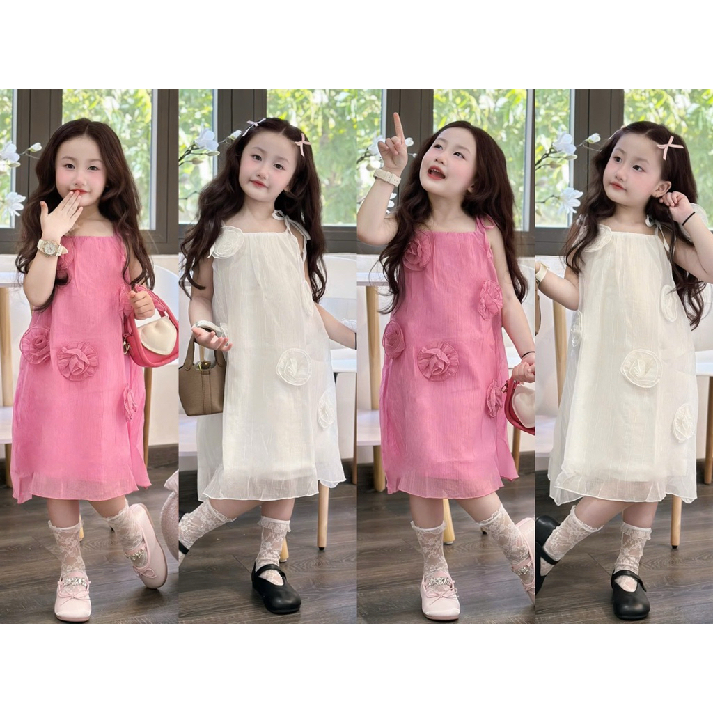Baby girl dress 12-37kg made of soft, cool 2-layer silk chiffon for ...