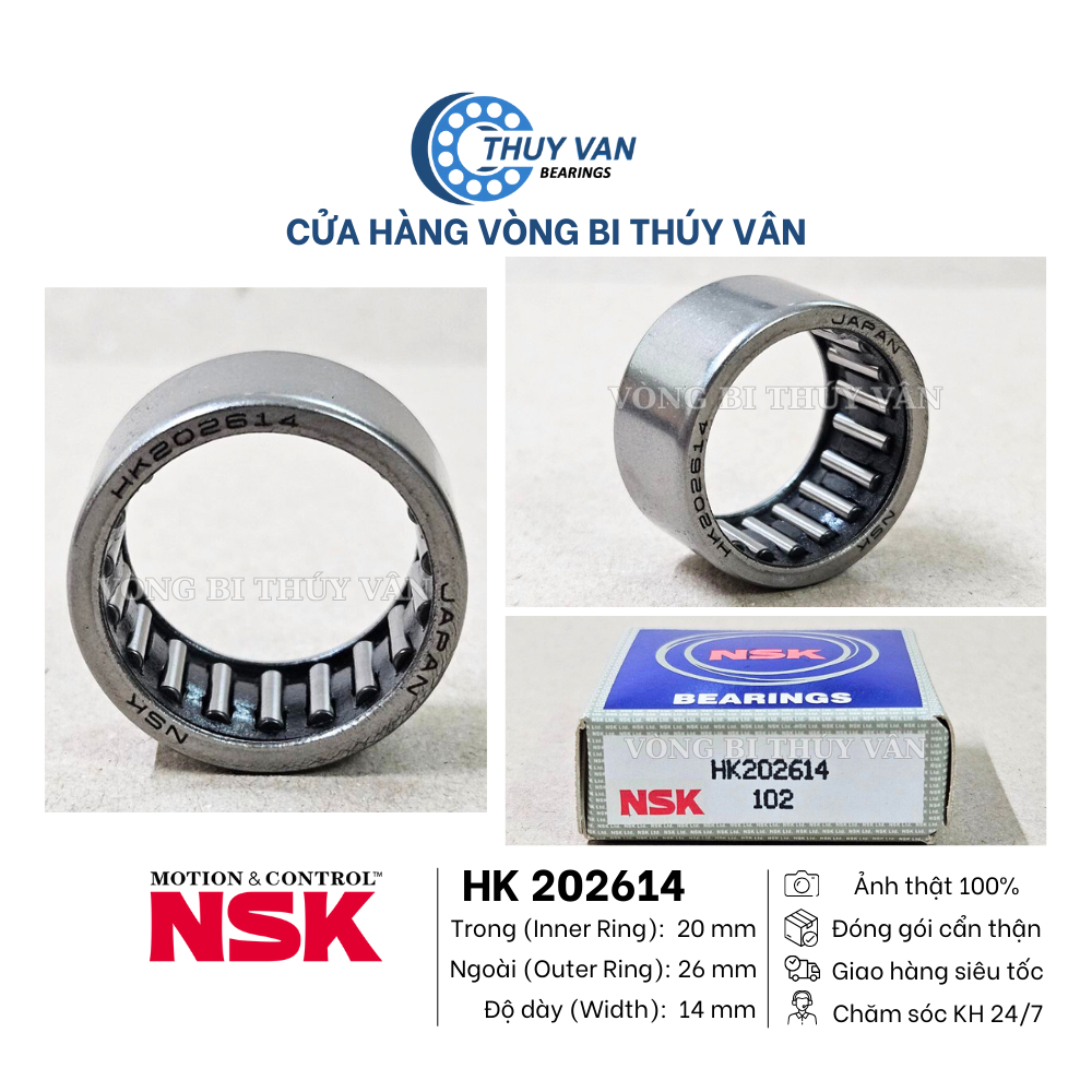 TWO-WAY needle roller bearing HK 2014 (20x26x14); HK 2016 (20x26x16 ...
