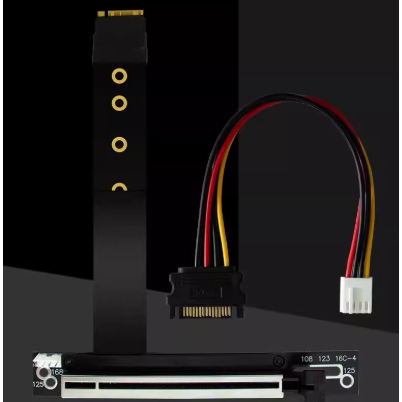 M2 to pcie x16 conversion cable with 1 sata power source, pcie x16 ...