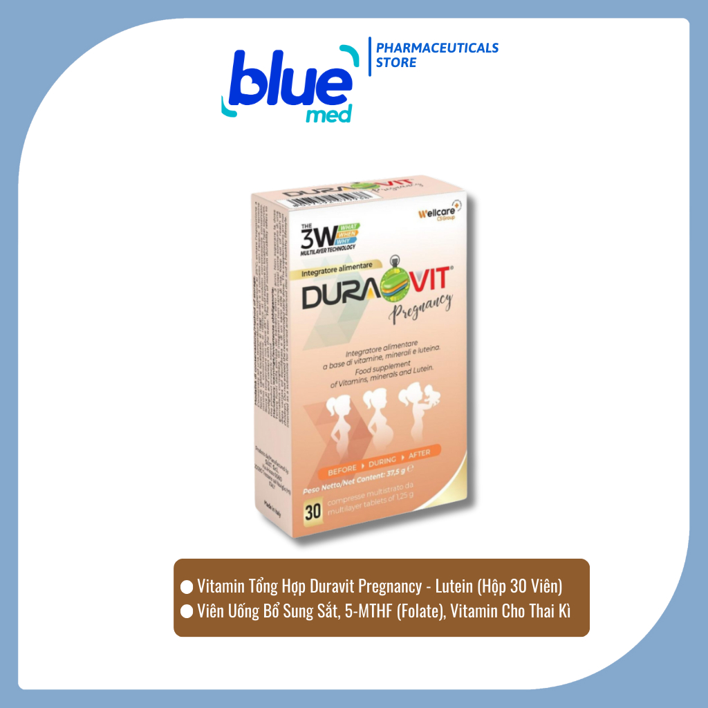 Duravit Pregnancy Multivitamin - Iron, Vitamin, Lutein Supplement Pills ...