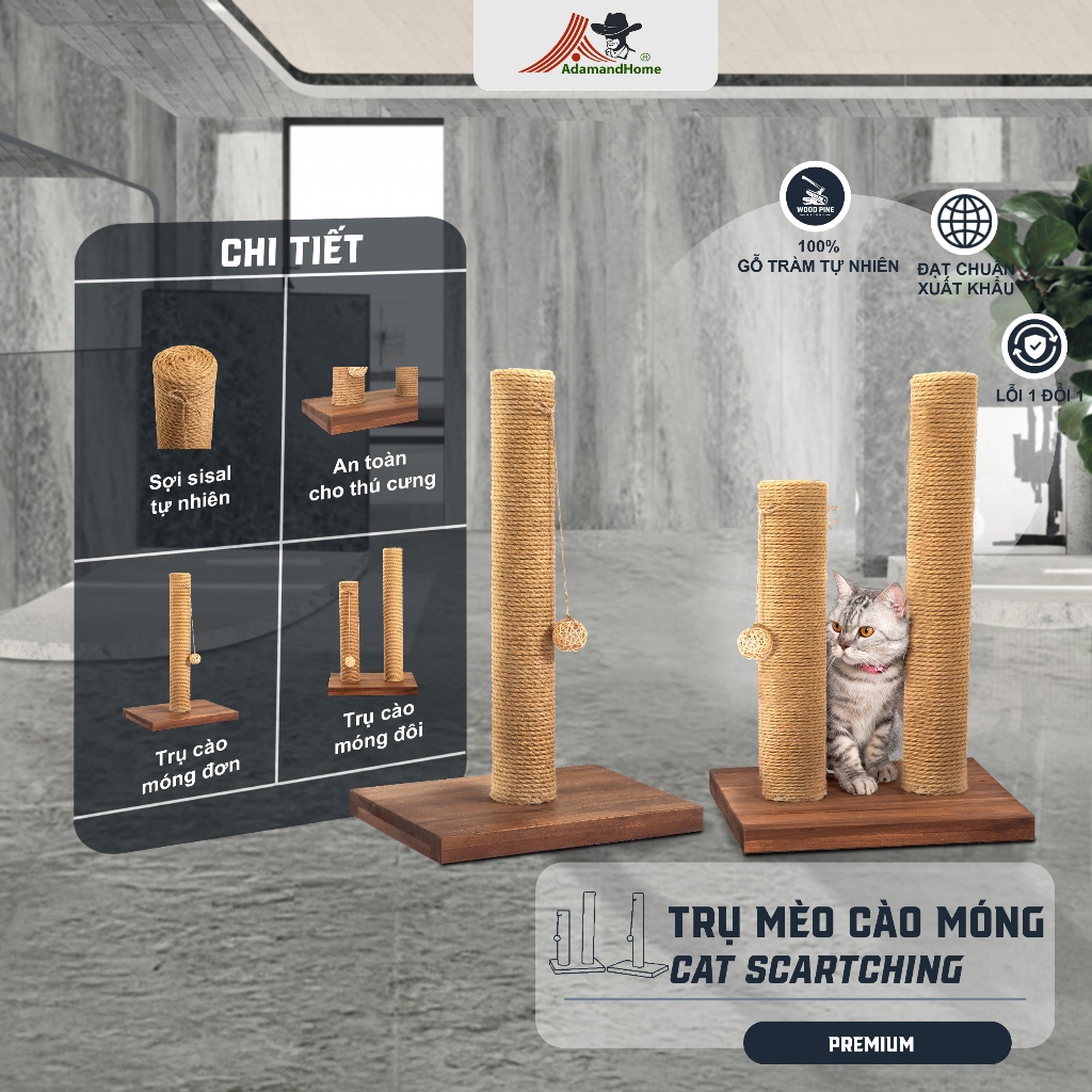 Cat Scratching Post, MDF wood base scratching Post combined with ...