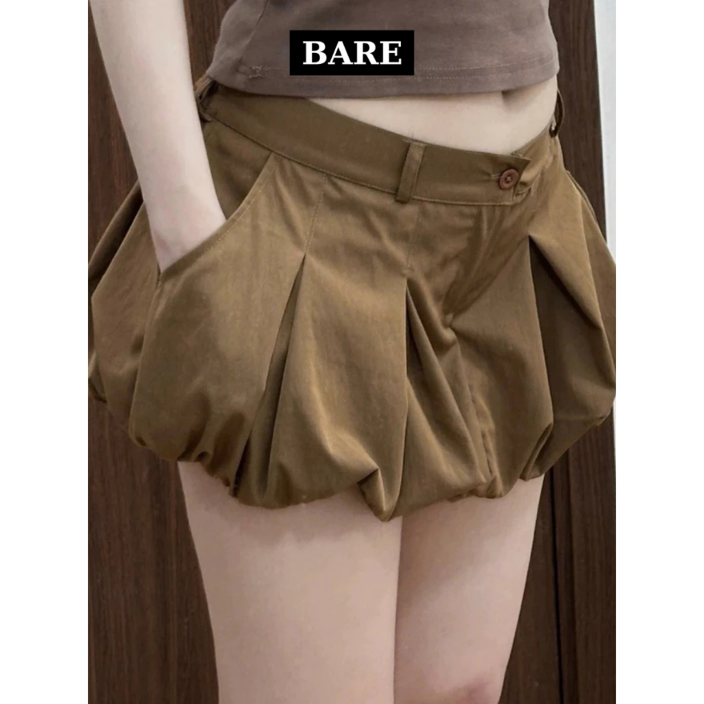 Bare Y2k Low Waist Puffy Shorts Flattering Chunky Waist Women S Short