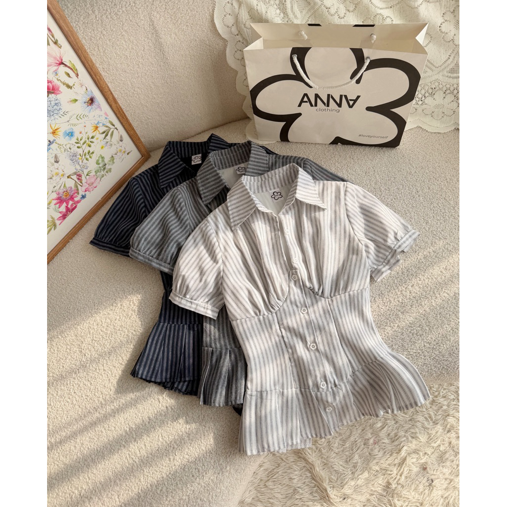 Anna Women's Striped Knit Blouse - Cosa Top | Shopee Philippines