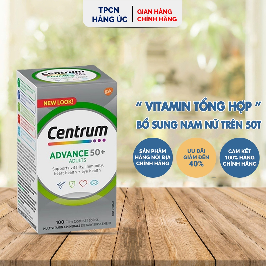 Australian Centrum Advance 50+ For Adults multivitamin supplement For ...