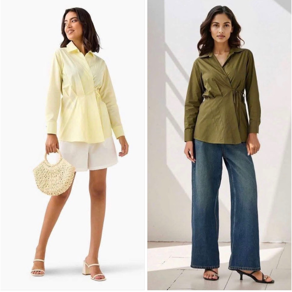 Excellent diagonal-style somi shirt | Shopee Philippines