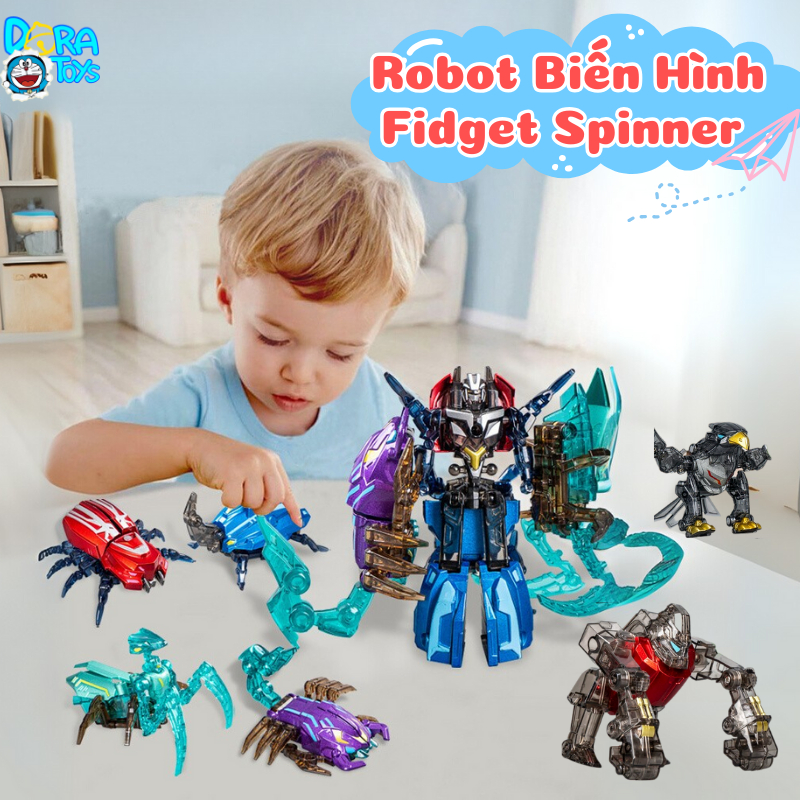 Fidget Spinne 2in1 Transformation Robot Toy with Flexible Joints in ...