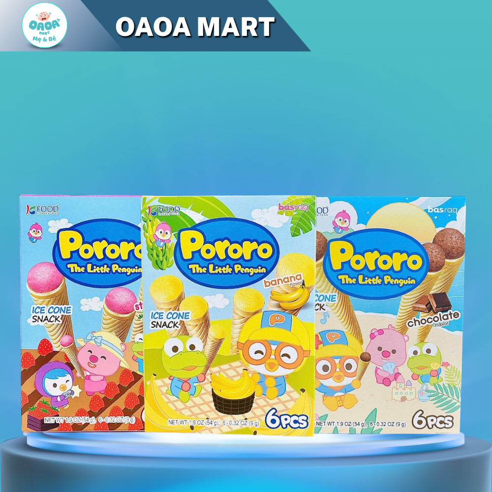 Pororo ice cream cone with many flavors for babies, box of 54g (1Y ...