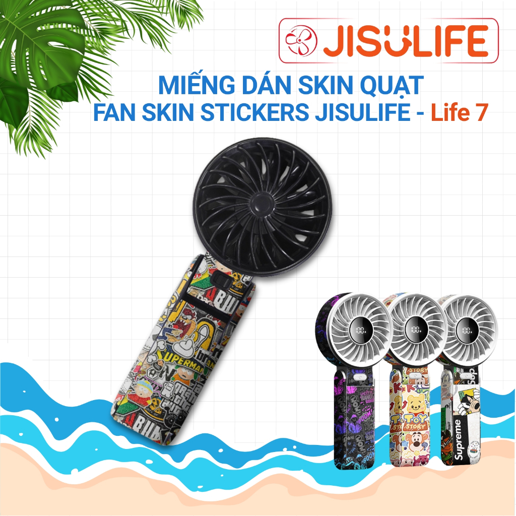 Skin sticker for JISULIFE Life 7 premium handheld fan | Cute pattern ...