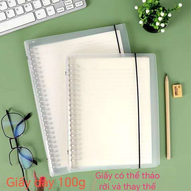 Transparent notebook A4/A5/B5 - 120 pages thick paper 100g thick paper ...