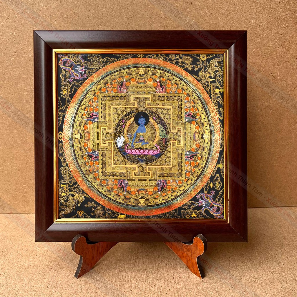 Medicine Master Mandala tabletop painting, large size 23x23cm ...