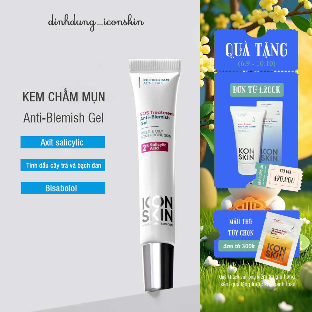 Icon Skin Acne Spot SOS Treatment Anti-Blemish Gel – Removes Red ...
