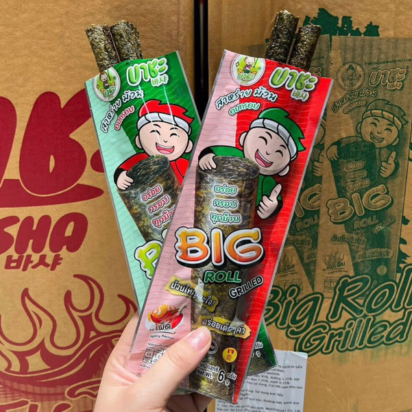 Thai Crispy Seaweed Rolls Big Roll Grilled Basha, Seaweed Snack Rolls ...
