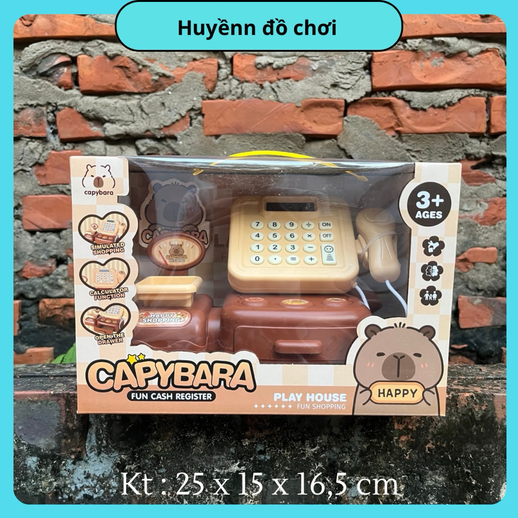 Cute brown Capybara toy Cash Register for kids - Fun Cash Register Play ...