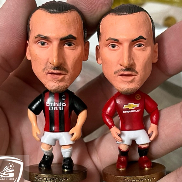 Genuine Soccerwe Kodoto 7cm football figure toy Ibrahimovic AC Milan MU ...