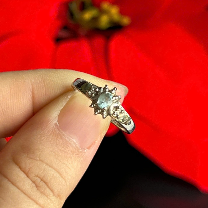 Silver ring engraved with siliver and brand, inner diameter 17 mm (size ...