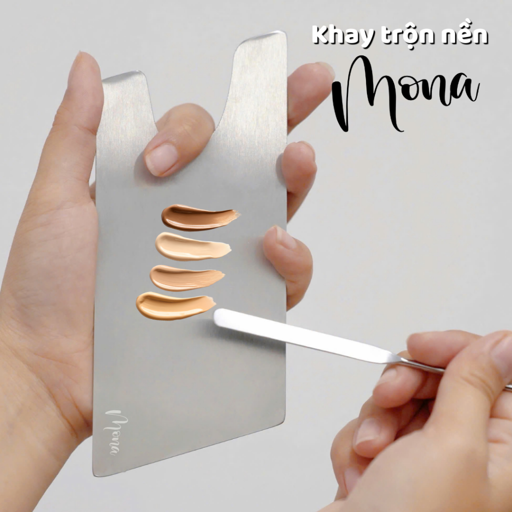 Mona Stainless Steel Foundation Mixing Tray with Cream Dispenser ...