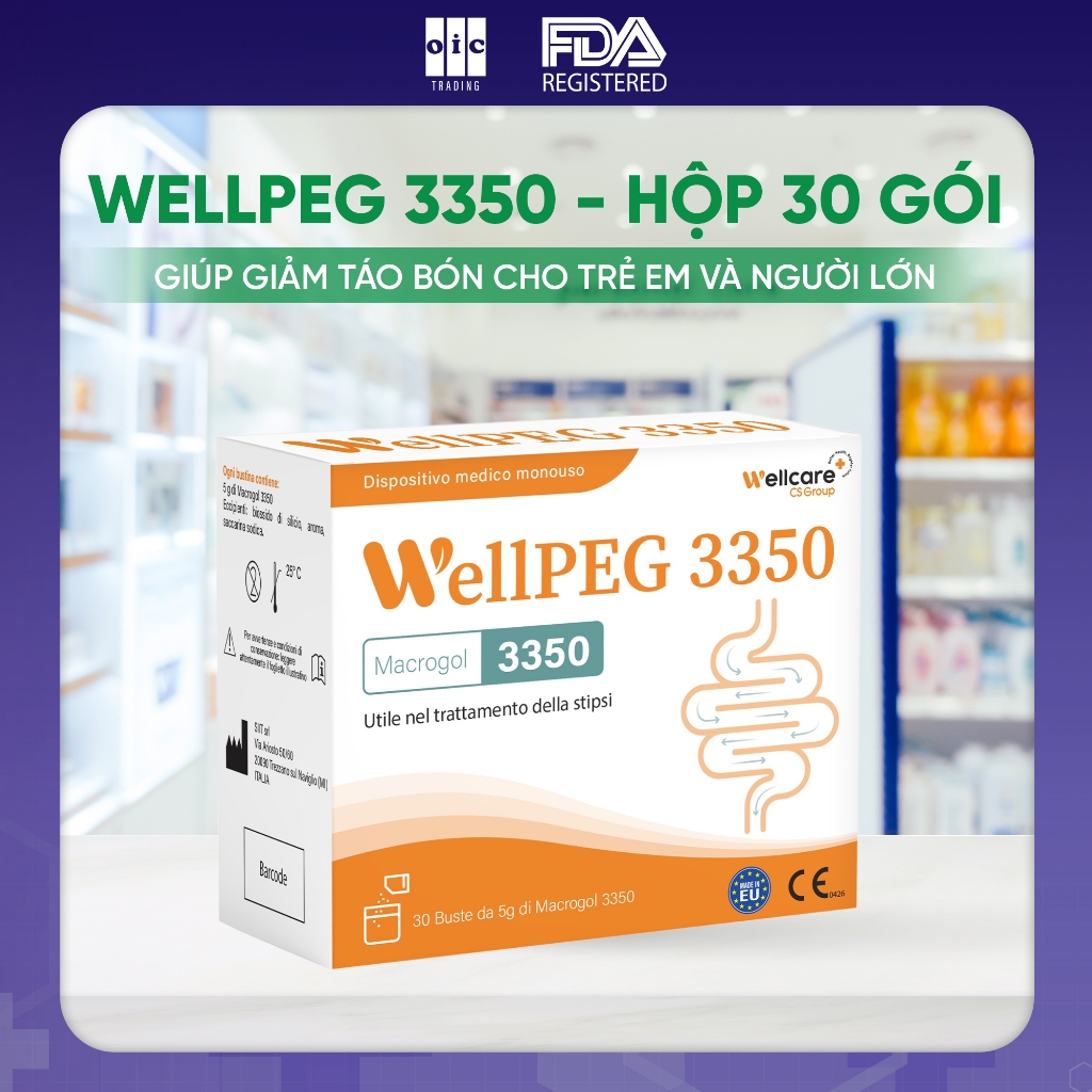 WellPEG 3350 Macrogol 3350 Laxative Powder Helps Relieve Constipation ...