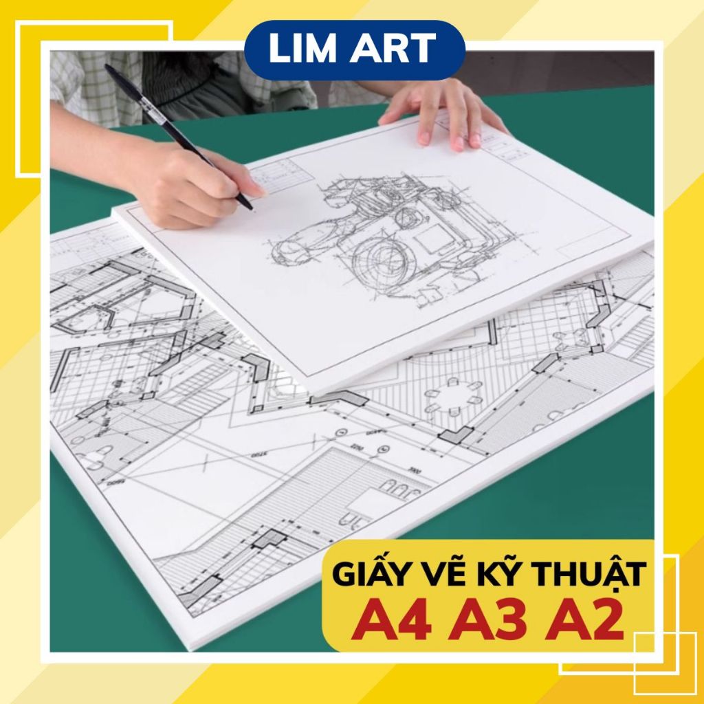 Pre-framed technical drawing paper, 150gsm, A4, A3, A2, A1 sizes ...
