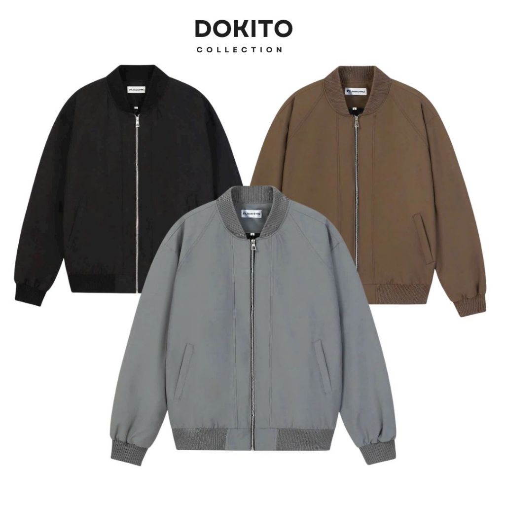 DOKITO 2-layer long-sleeved windproof-waterproof bomber windJacket ...