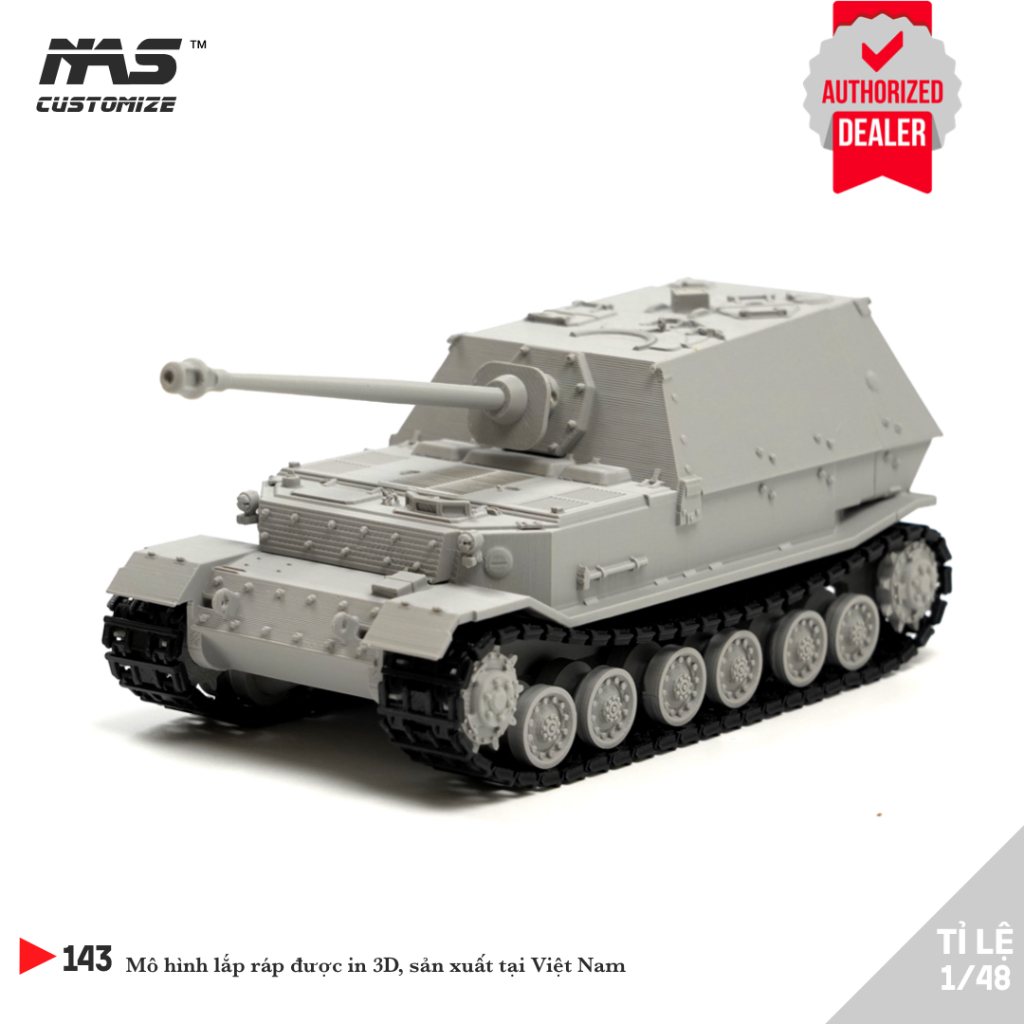 [NAS] Assembly model of German tank Ferdinand 1/48, Military model of ...