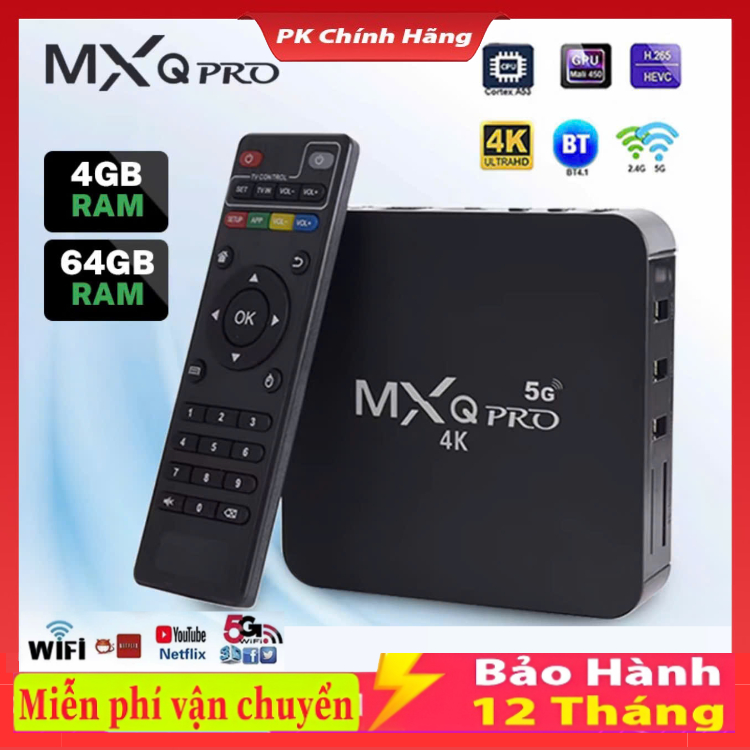 Android TV Box MXQ Pro Version 8G+128GB Vietnamese Wifi 5G Smart TV Box ...