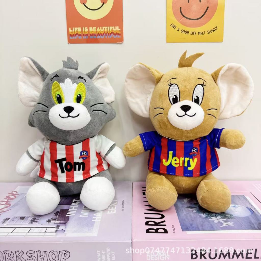 Cartoon stuffed animal Tom & Jerry (cat & mouse) wearing adorable ...