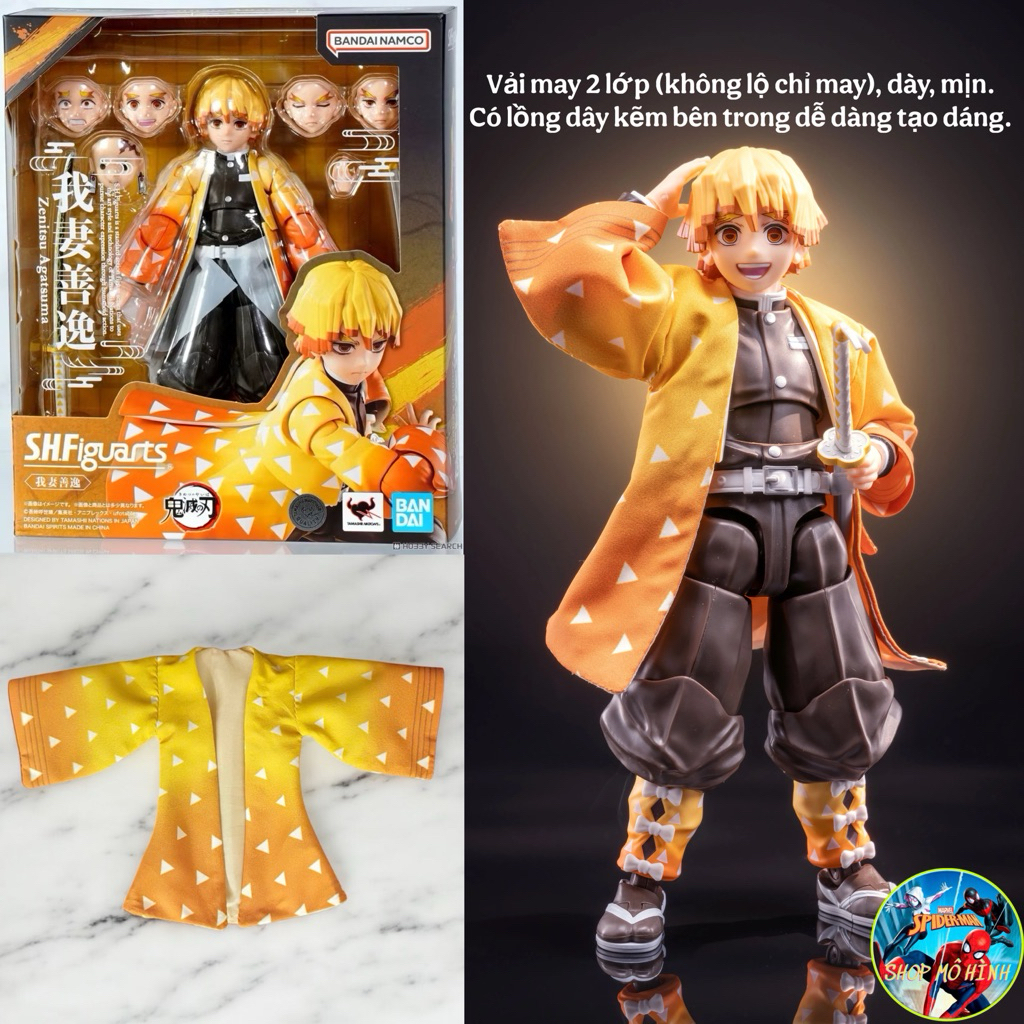 Fabric Shirts, Cloaks, Clothes For SHF Zenitsu (Demon Slayer Kimetsu no ...
