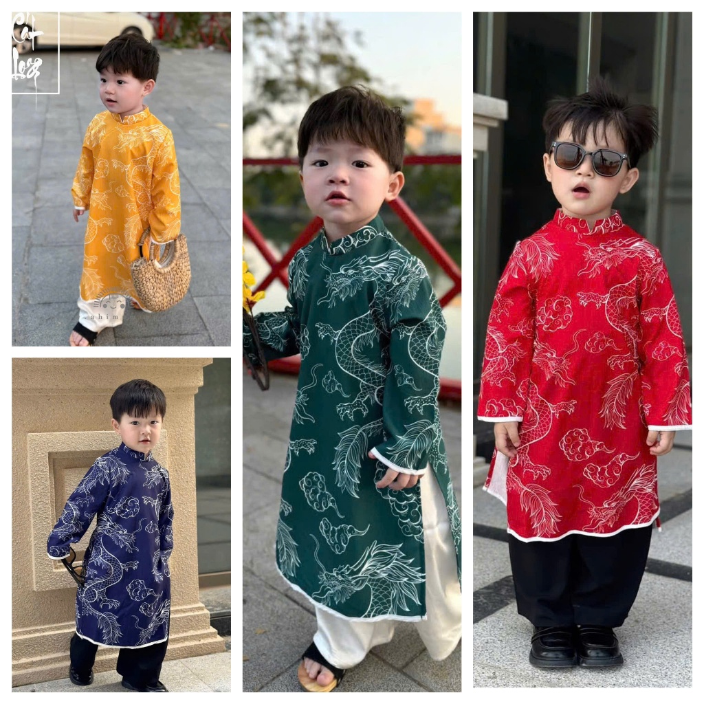 Ao dai CNY, mid-autumn 2026 for boys, ao dai for boys - Hoang Long ...
