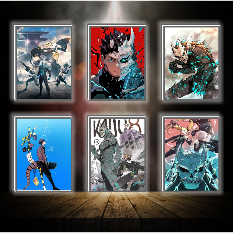 Kaiju No 8 color-changing 3D LED light painting - Monster No. 8 Kafka ...