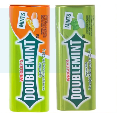 DoubleMint sugar-free lozenges 23.8g box (mint/orange flavor) | Shopee ...