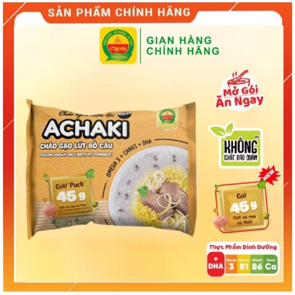 ACHAKI INSTANT porridge PACKAGE 45G (FREE 1 BOTTLE OF BIRD'S NEST 70ML ...