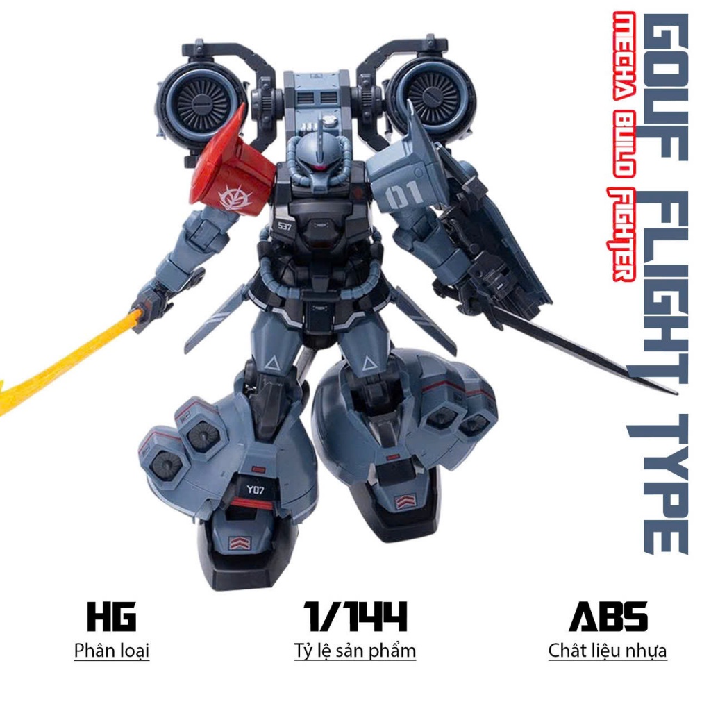 HG Gouf Flight Type Model (Gray), 1/144 Mecha, Plastic Assembly Toy ...