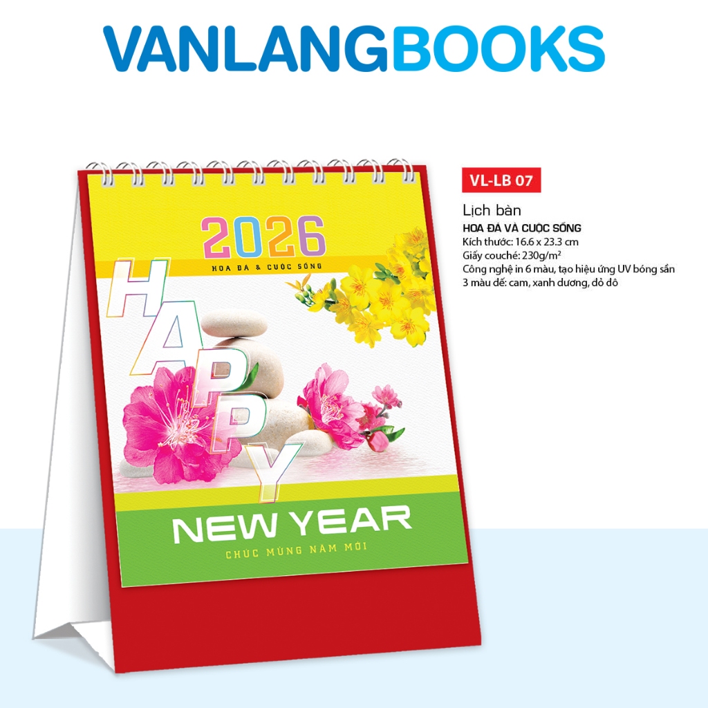 Desk Calendar 2026 - Stone Flowers and Life | Van Lang Desk Calendar ...