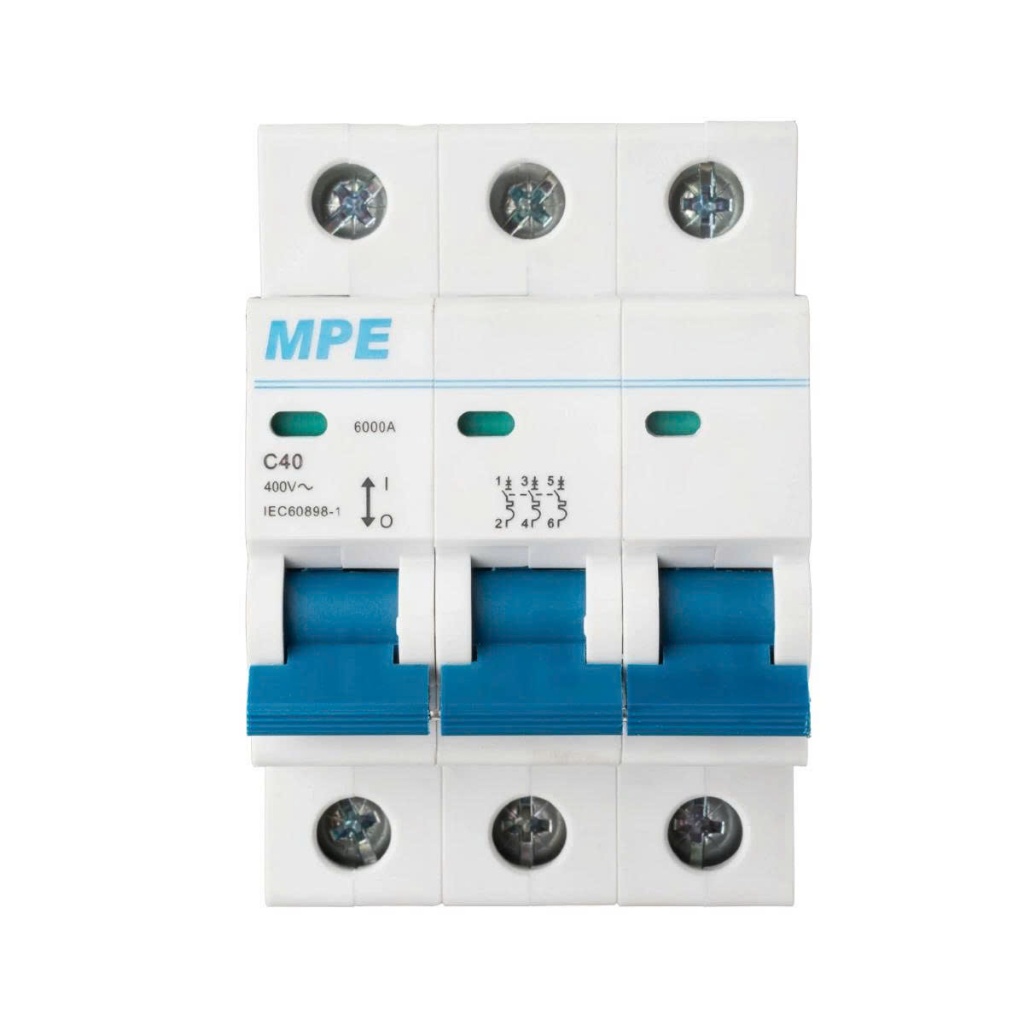 3-pole MCB automatic circuit breaker, 10A - 16A - 20A - 25A - 32A - 40A ...