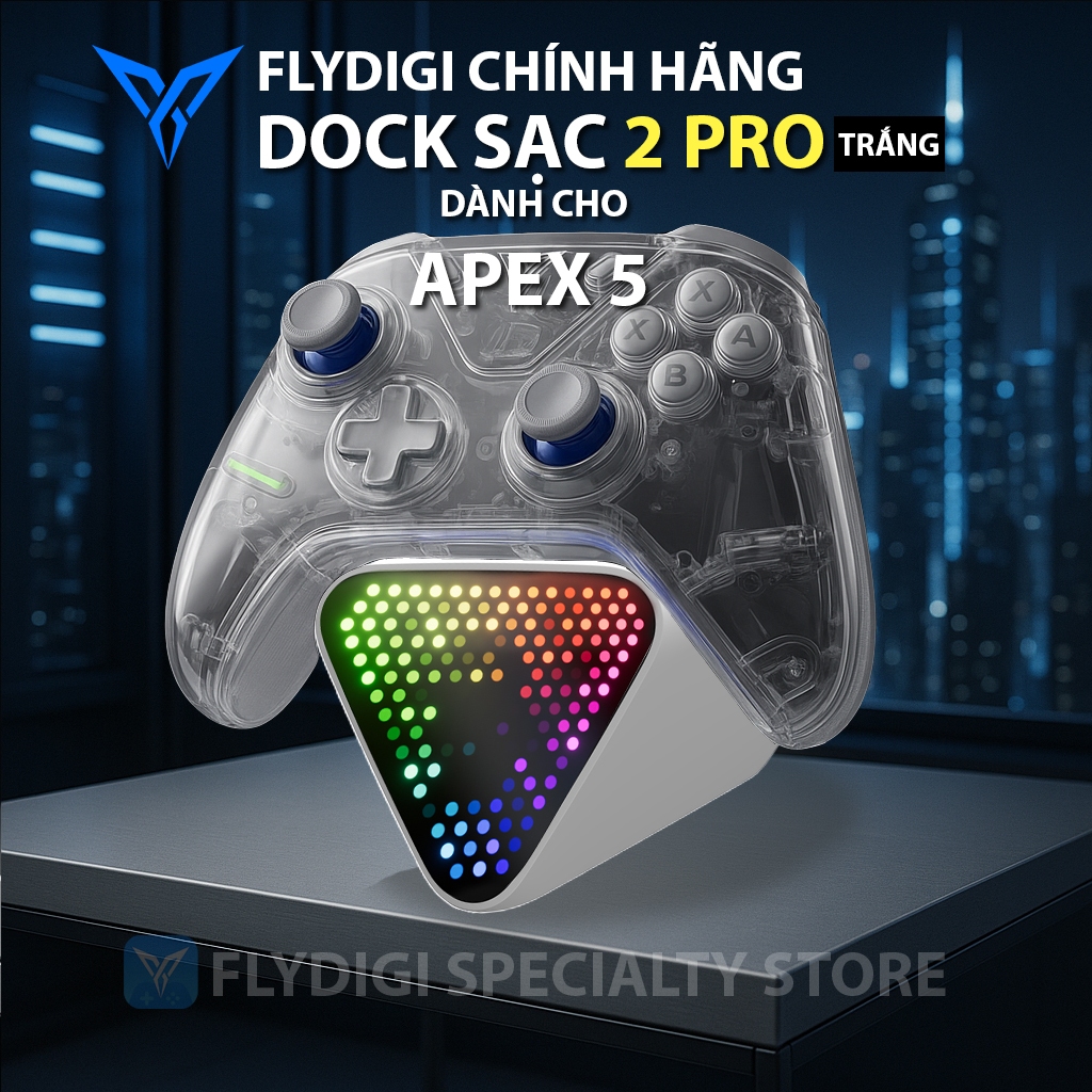 [Genuine] [BH12T] White 2 Pro Charging Dock for Flydigi Apex 5 / Vader ...
