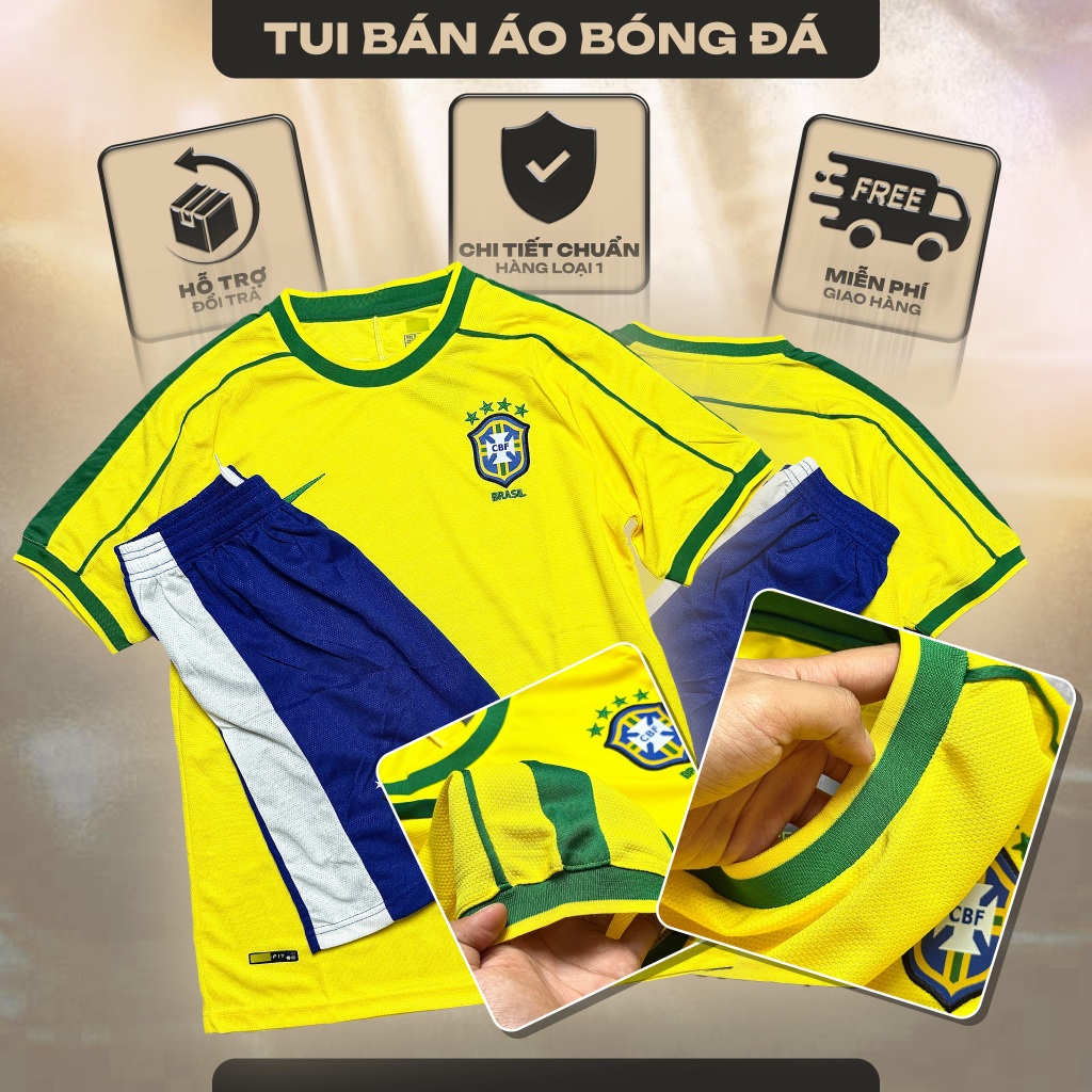 Brazil Retro 1998 FAN Set (Shirt + Pants) | FAN Retro Football Kit ...