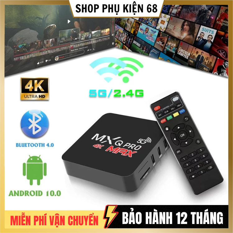 Android TV Box MXQ Pro Version 8G+128GB Vietnamese Wifi 5G Smart TV Box ...