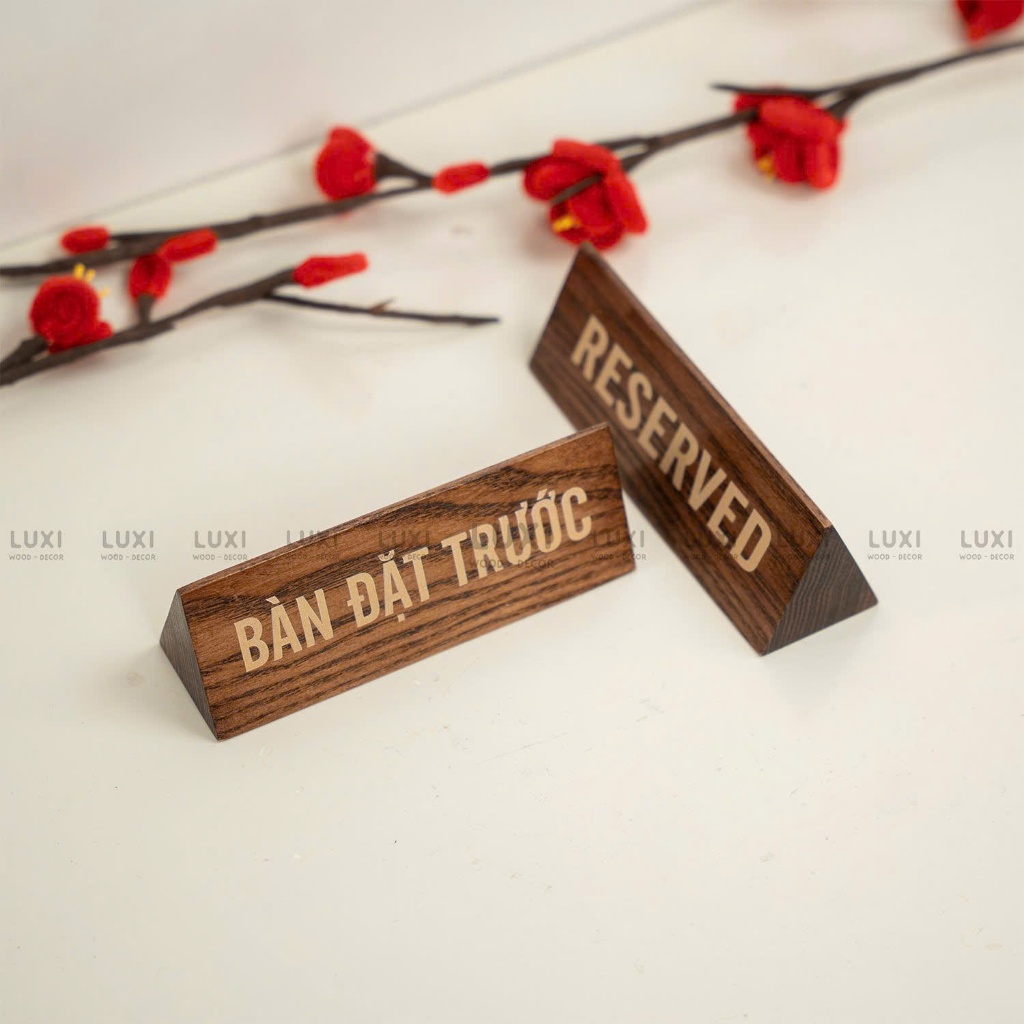 Wooden board ''PRE-ORDER TABLE - RESERVED'' tabletop, classic ...