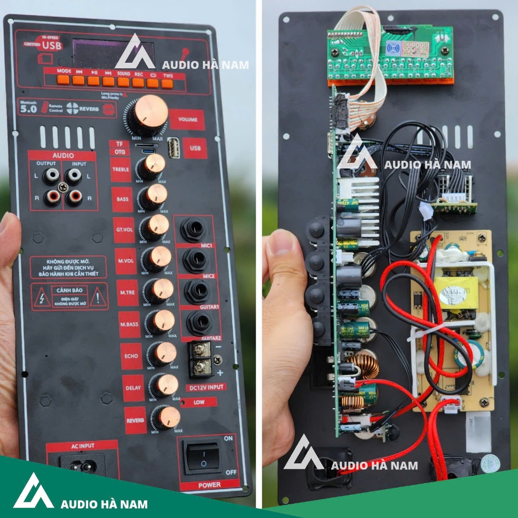 80w speaker circuit with Reverb uses DSP processor chip to support bass ...