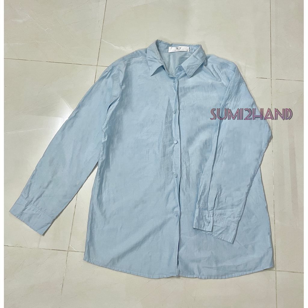 Sky blue basic bucket shirt (clearance) | Shopee Philippines