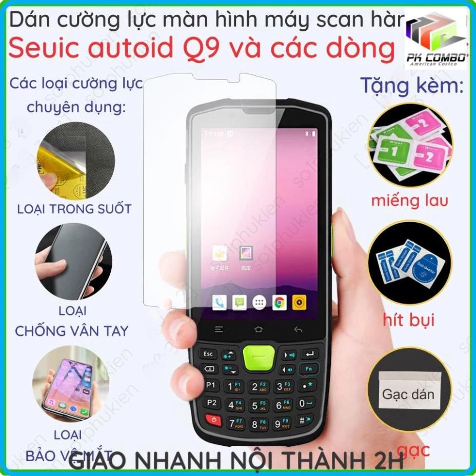 Toughened screen protector for Seuic Autoid Q9 AutoID9 Chainway C66 C72 ...