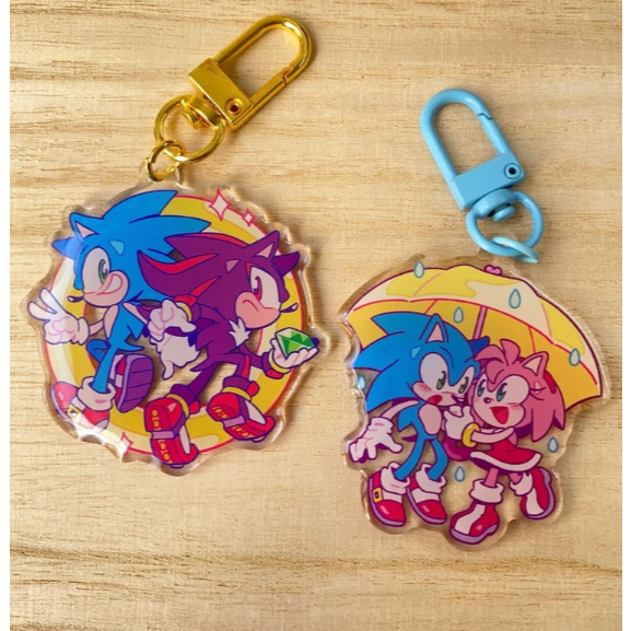 Sonic/Shadow & Sonic/Amy keychains | Shopee Philippines